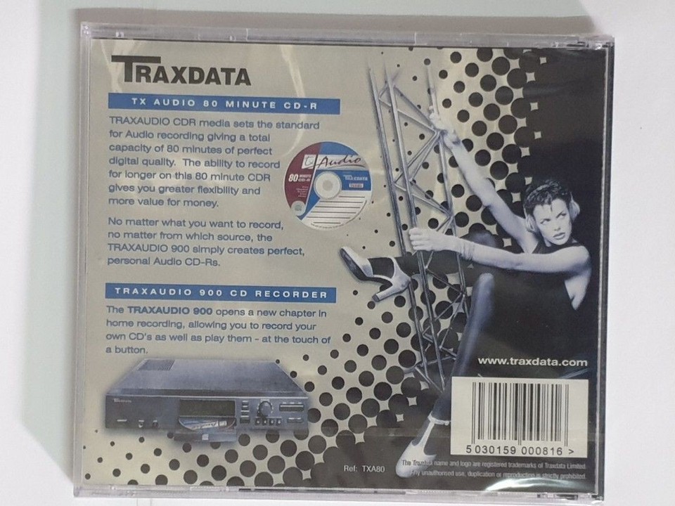 TRAXDATA CD-R AUDIO 80 Blank CD-R Digital Audio 80 min For Music Only ...