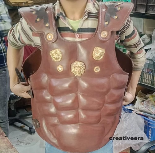 Vintage Medieval Costume New Armour Larp Chest Roman Brown Jacket ...