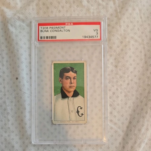 1909-11 T206 Buck Congalton Columbus Senators Piedmont Series 350 PSA 3 ...
