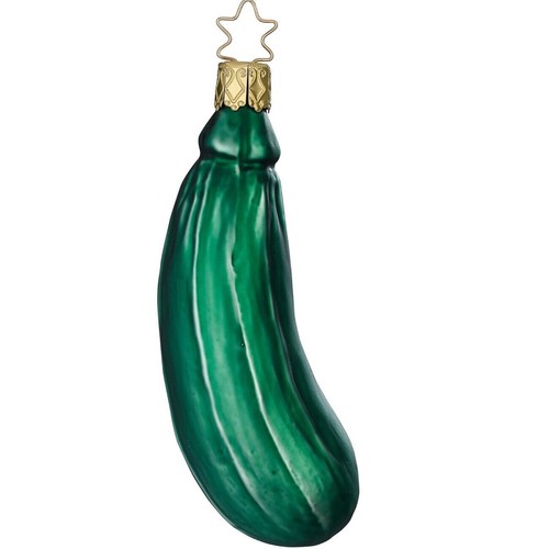 Inge Glas Green Zucchini German Glass Christmas Tree Ornament FREE BOX ...