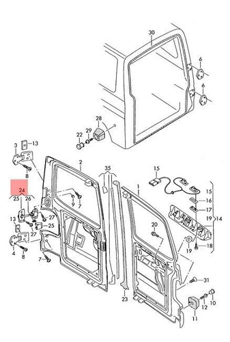 Genuine Door Catch Left VW Transporter 7H0827793G | eBay