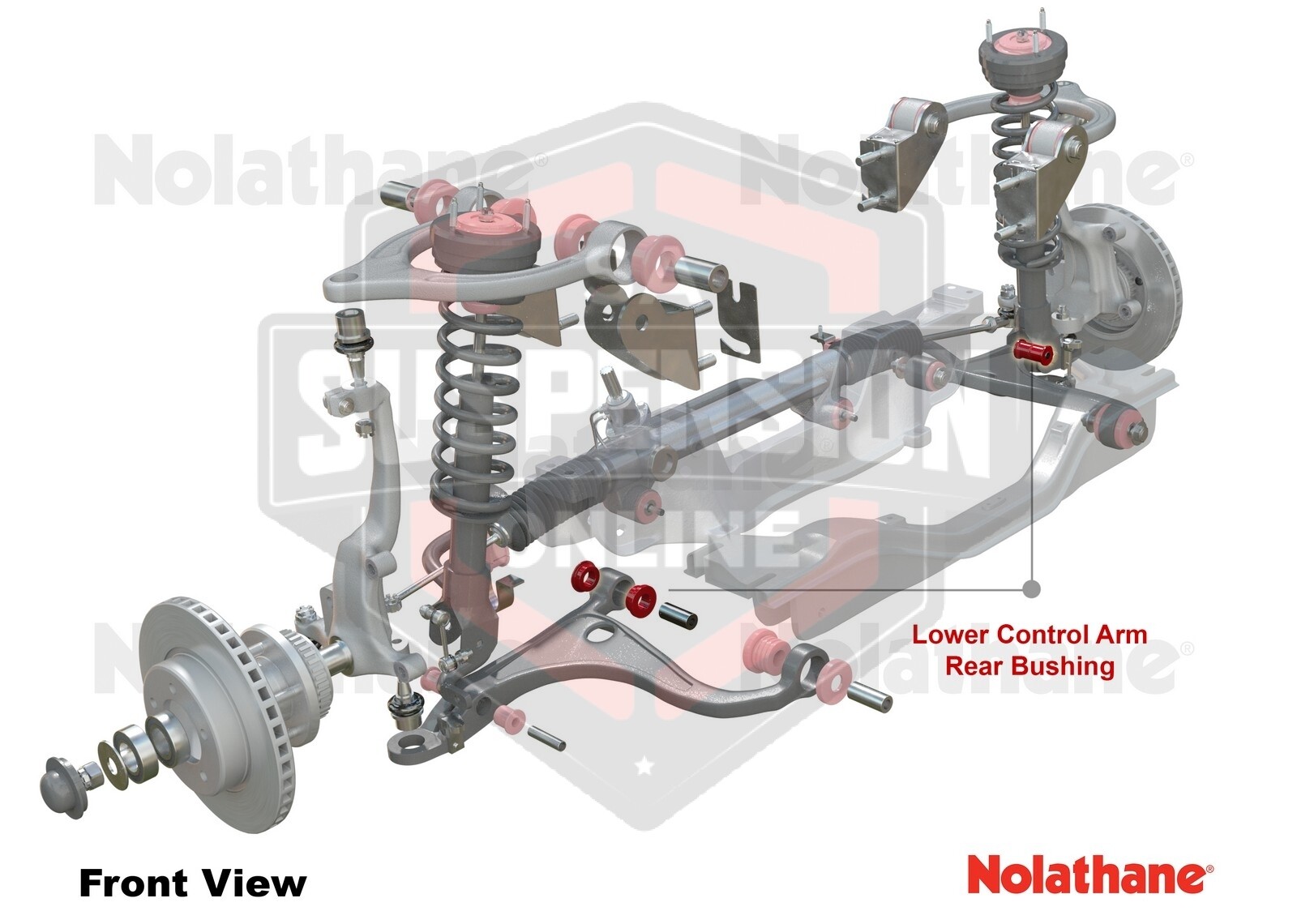Nolathane 45783 - Control Arm Lower - Inner Rear Bushing Kit (Mounting Kit- cont | eBay
