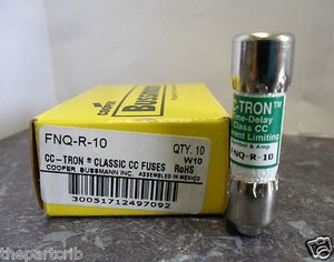 New Lot Bussmann FNQ-R-10 Amp Fuses Class CC 600 Volts NIB | eBay