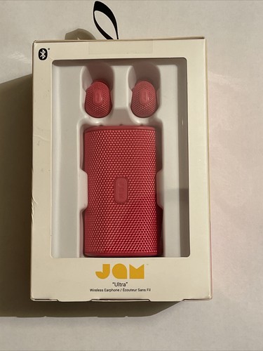 Jam Ultra Wireless Earphone Pink 3 Hr Play Time 30 Ft/10m Range,Sweat ...