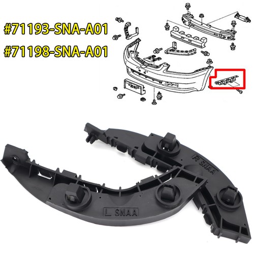 For Honda Civic Sedan 2006-2011 Front Bumper Retainer 2pcs Bracket ...