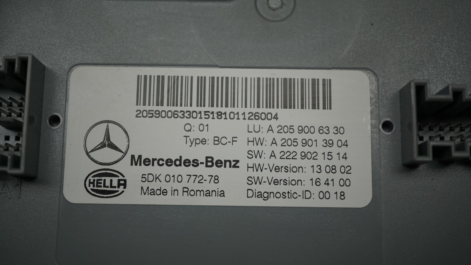 GENUINE MERCEDES BENZ C GLC W205 C205 W253 X253 FRONT SAM MODULE ECU ...