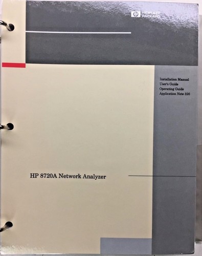 HP 8720A Microwave Network Analyzer Operating & Programming Manual 08720-90002 | eBay