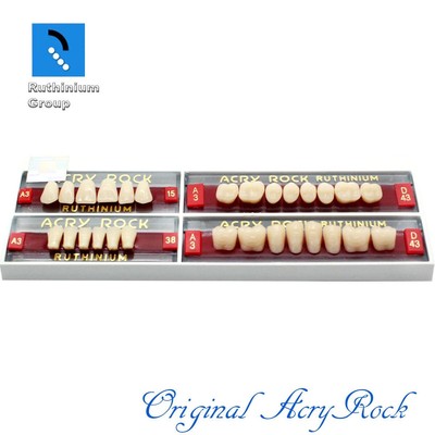 Acrylic Dental Lab Teeth Ruthinium Acryrock Teeth A3 Size 15 Full Mouth ...