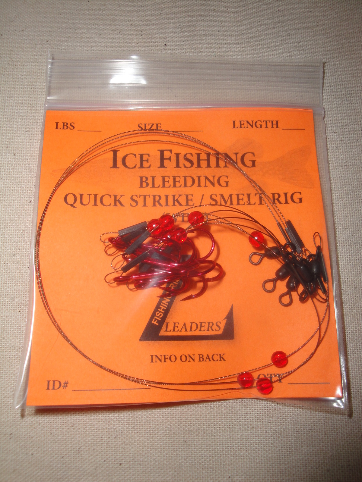 3 - ICE FISHING BLEEDING QUICK STRIKE / SMELT TIP UP RIGS Beaver Dam ...