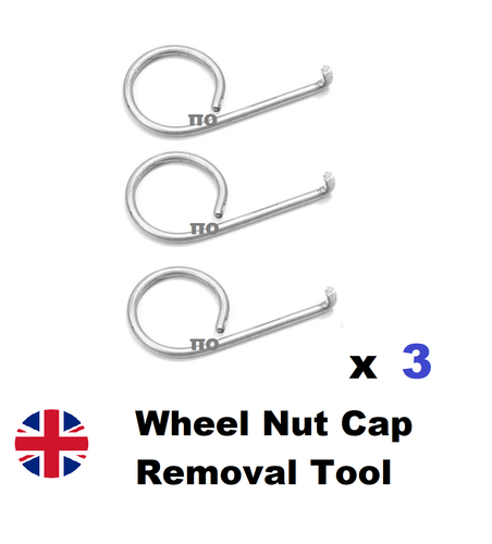 AUDI VW SKODA SEAT WHEEL NUT BOLT CAP COVERS REMOVAL REMOVER TOOL x3 ...