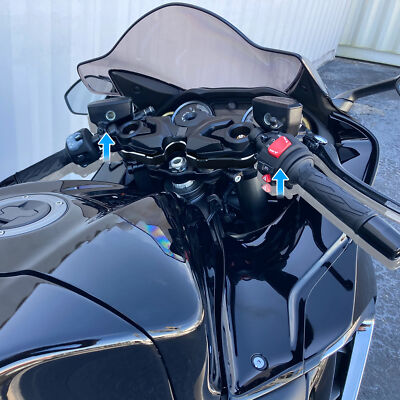 26mm 1" Rise CNC Billet Handlebar Riser for 2022-2025 Suzuki Hayabusa ...