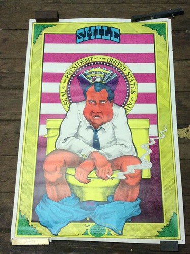 1970 BLACKLIGHT POSTER Richard Nixon Things could be worse GAWDAWFUL ...