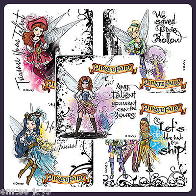Tinker Bell Stickers x 5 - Fairies Stickers -Tinkerbell Pirate Fairies ...