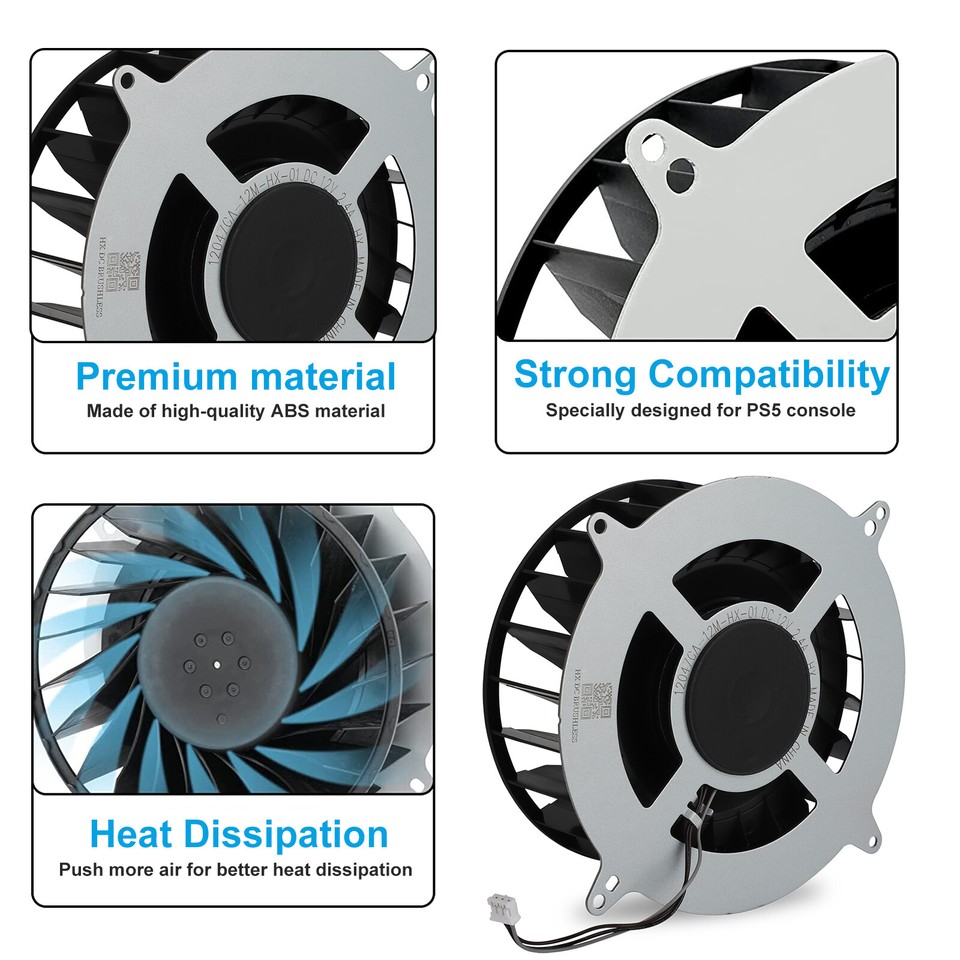 Replacement Internal Cooling Fan Cooler 23 Blades for PS5 PlayStation 5 ...