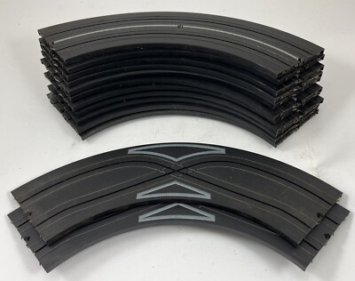Aurora Slot Car Track 13 Pieces 9" inch Radius 1/4 Crossover 1513 1519 ...