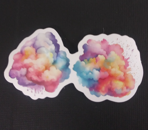 Rainbow Cloud Puffs Sticker 1.5" x 2.75" (I) | eBay
