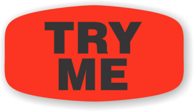 Try Me merchandise food labels 1000 per roll stickers .625 x 1.25 size ...