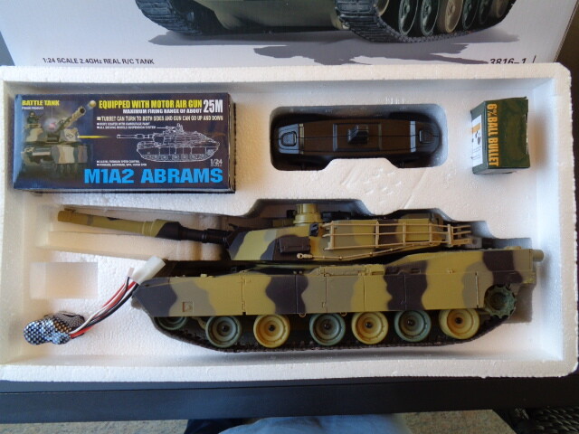 RC Panzer "U.S. Abrams M1A2 " 1:24 Mod "816" Schuss Sound + IR-Battle ...