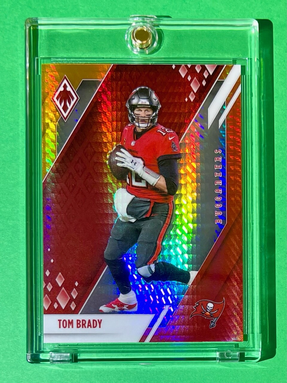 Tom Brady FIRE BURST HYPER PRIZM PANINI PHOENIX FANATICS REFRACTOR ...