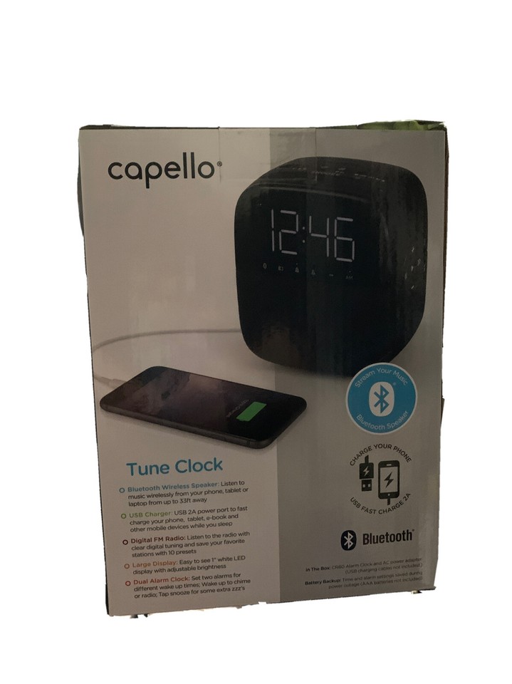 Tune Clock Radio with Bluetooth Speaker - Black - Capello | eBay