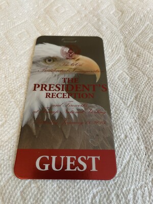 PRESIDENT TRUMP Inauguration 2025 President’s Reception VIP GUEST BADGE ...