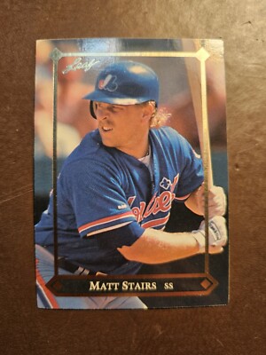 1992 Leaf Gold Rookies Matt Stairs #BC-8 RC Montreal Expos Baseball ...