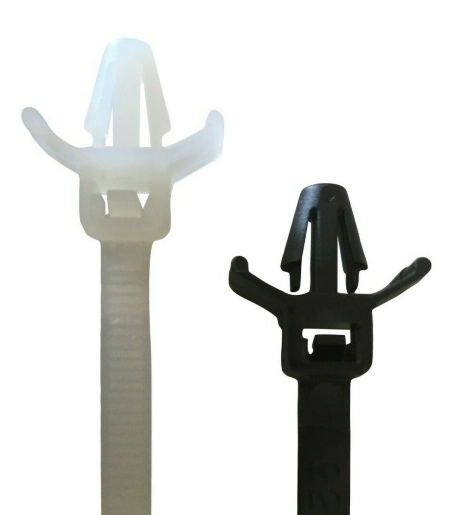 Push Mount Cable Ties Winged & Non-Wing / Nylon Zip Tie Car Chassis ...