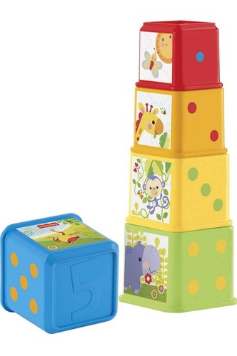 Fisher-Price Stack And Explore Blocks, Set of 5, Multi | eBay Australia