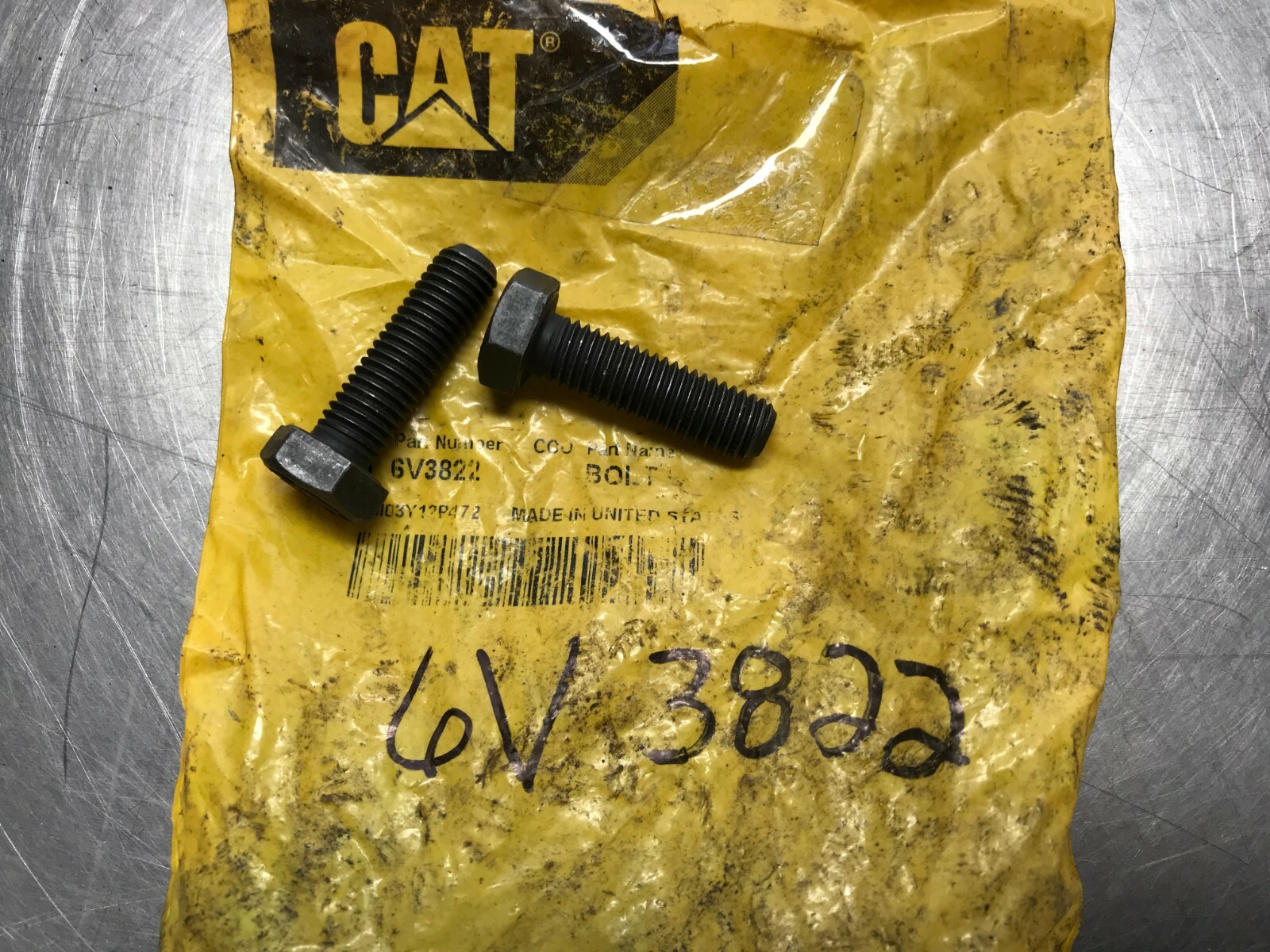 6V3822 GENUINE CAT BOLT QTY of 2 Bolts Caterpillar 6V-3822 | eBay