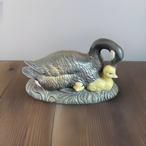 Vintage Atlantic Mold Hand Painted Mother Goose Ceramic Duck Figure | eBay