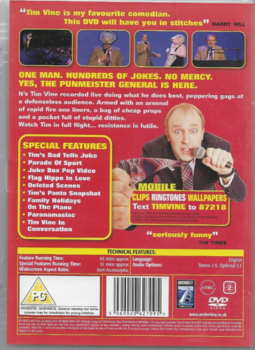 Tim Vine - Live - So I Said To This Bloke DVD Comedy (2008) Tim Vine ...