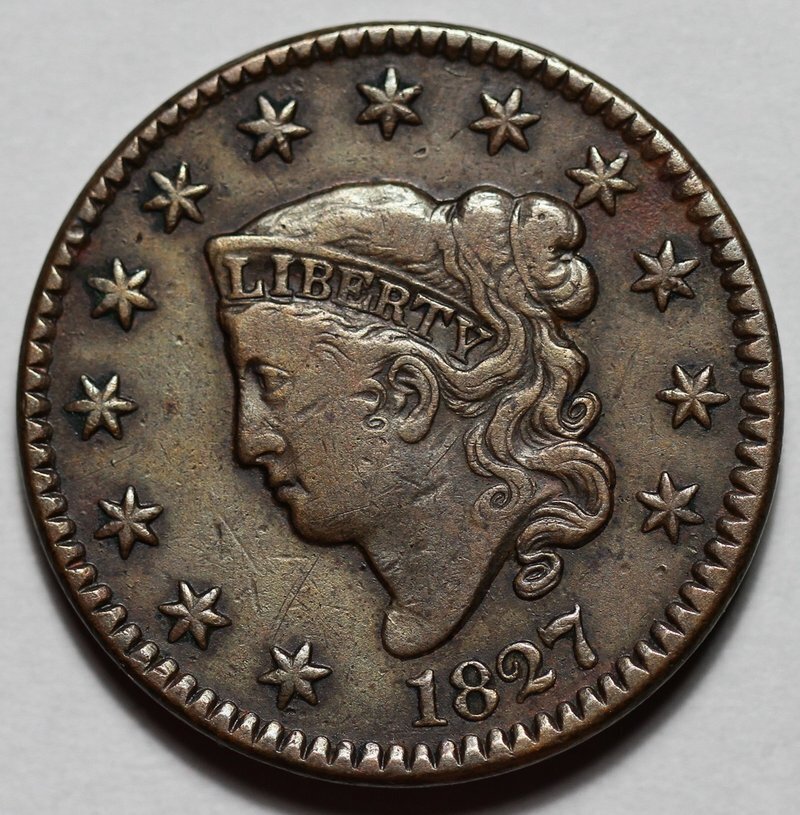 1827 Coronet Head Large Cent - US 1c Copper Coin | eBay