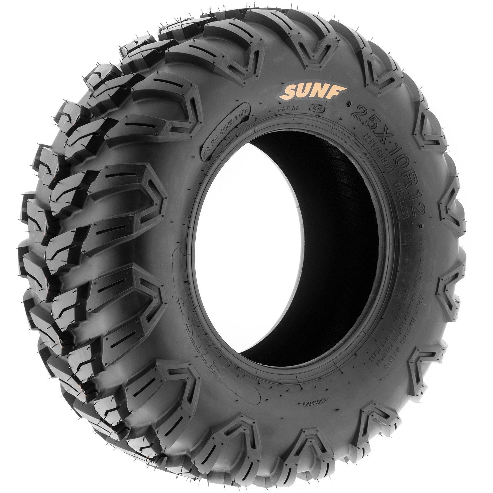 26x11R12 26x11-12 26x11x12 SunF ATV UTV Tires All Terrain A043 | Set of 2 | 6PR | 68 Load Index ...