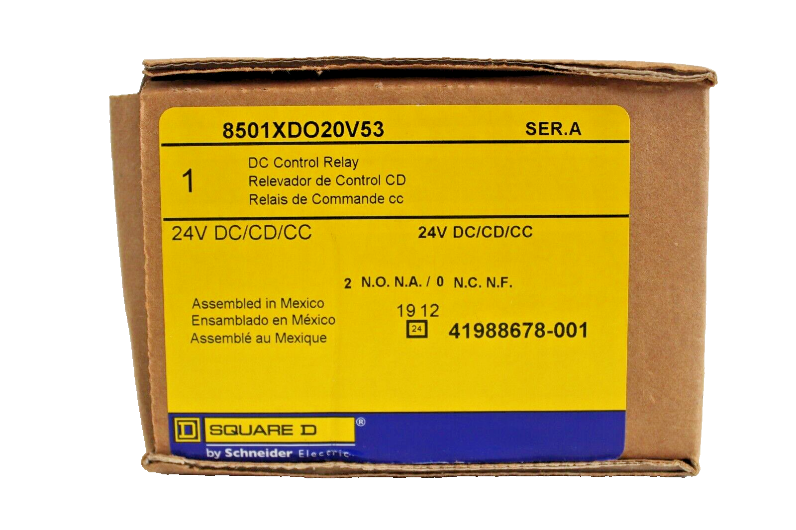 Schneider Square D 8501XDO20V53 Control Relay with 24VDC Coil SER. A | eBay