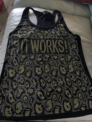 Women’s Sz L. It Works Black Studded Sleeveless Razor Back Top | eBay