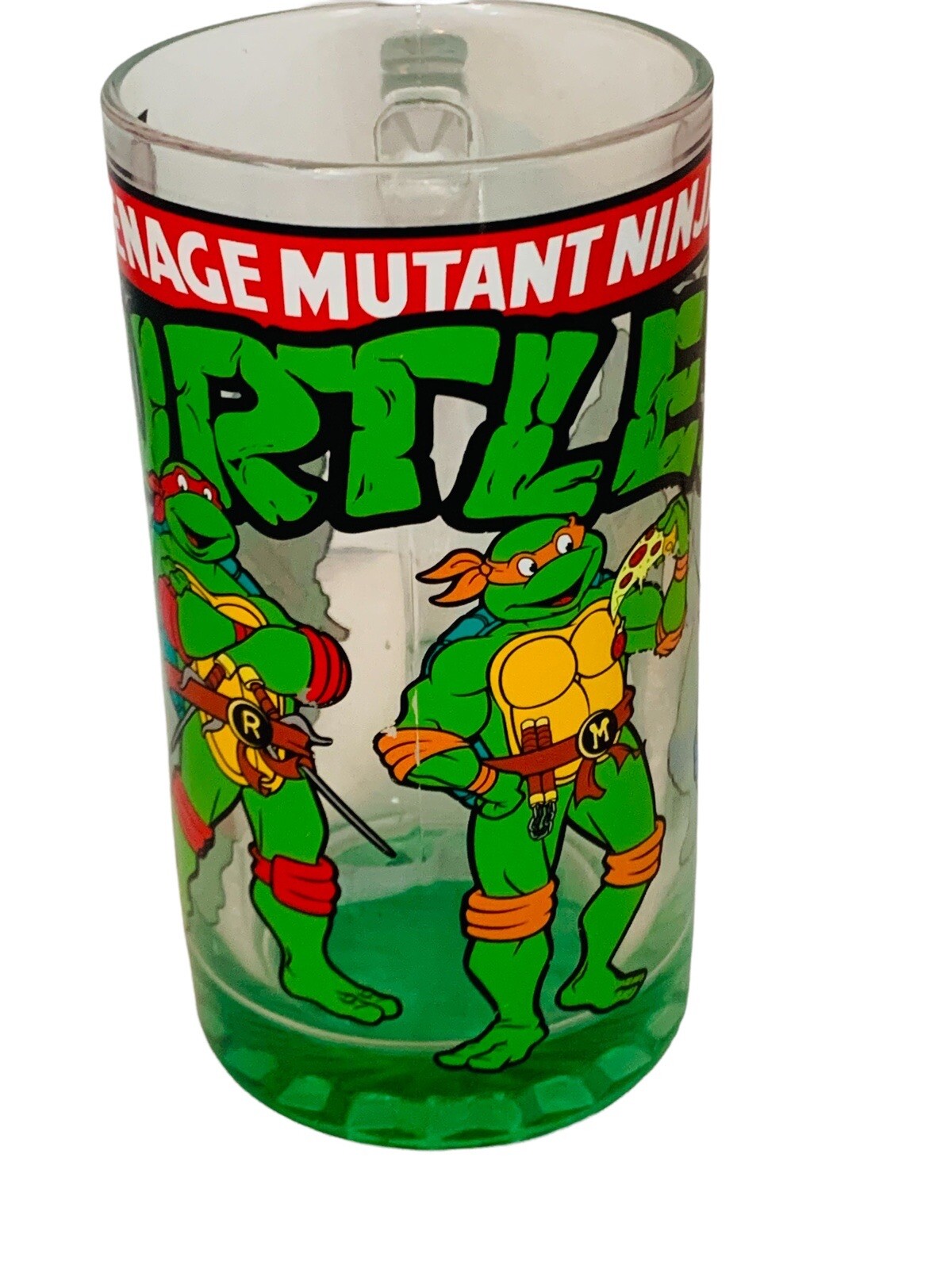 Huge Large Heavy 9 In TMNT Teenage Mutant Ninja Turtles Glass Mug Stein ...