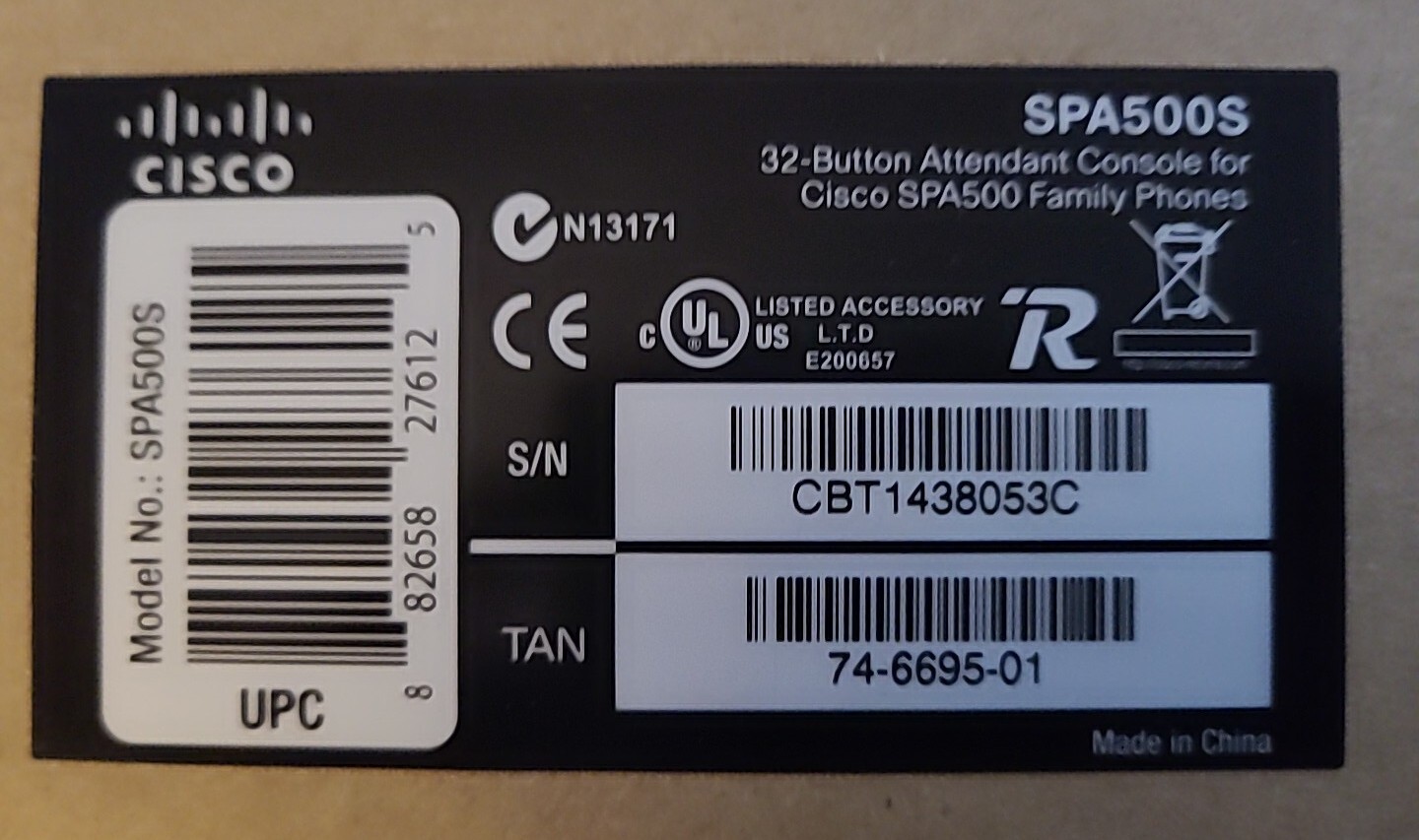 Cisco Systems SPA500S 32 Button Attendant Console for for sale online ...