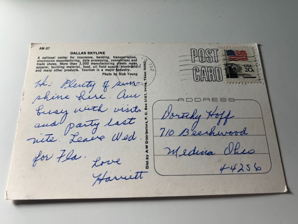 Howdy from Dallas Texas Greetings Theme Postcard Skyline View | eBay