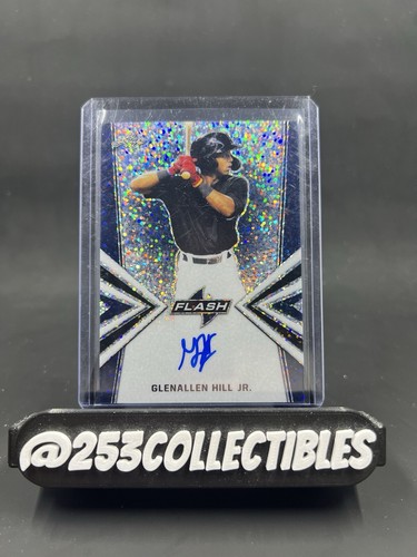 2019 Leaf Flash Draft GLENALLEN HILL JR. Navy Prismatic Auto /50 ...