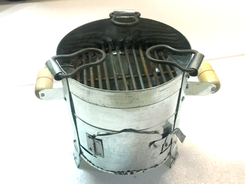 BBQ Handmade Cooking Heating Forged Iron Sigdi Sigri Stove Wood Burning ...