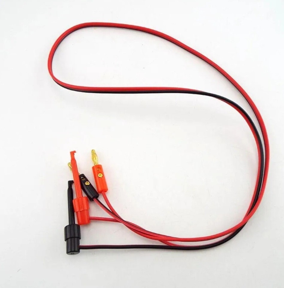 1M Multimeter Tool 4mm Banana Plug Connector to Test Hook Clip Probe ...