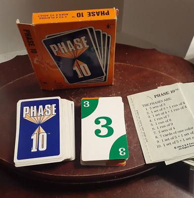 Game Phase 10 1985 K&K International Rummy Type Card 2 to 6 Players ...