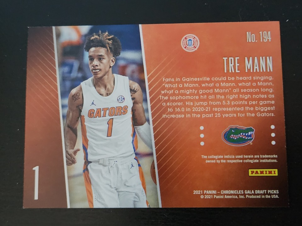 2021 Panini Chronicles Gala Draft Picks #194 Tre Mann RC Rookie | eBay