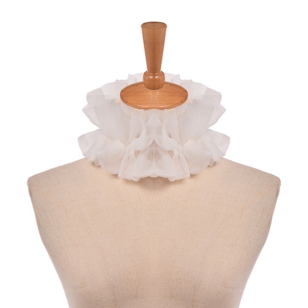 Retro Ruffled Collar Victorian Neck Collar Neck Piece Elizabethan Neck ...