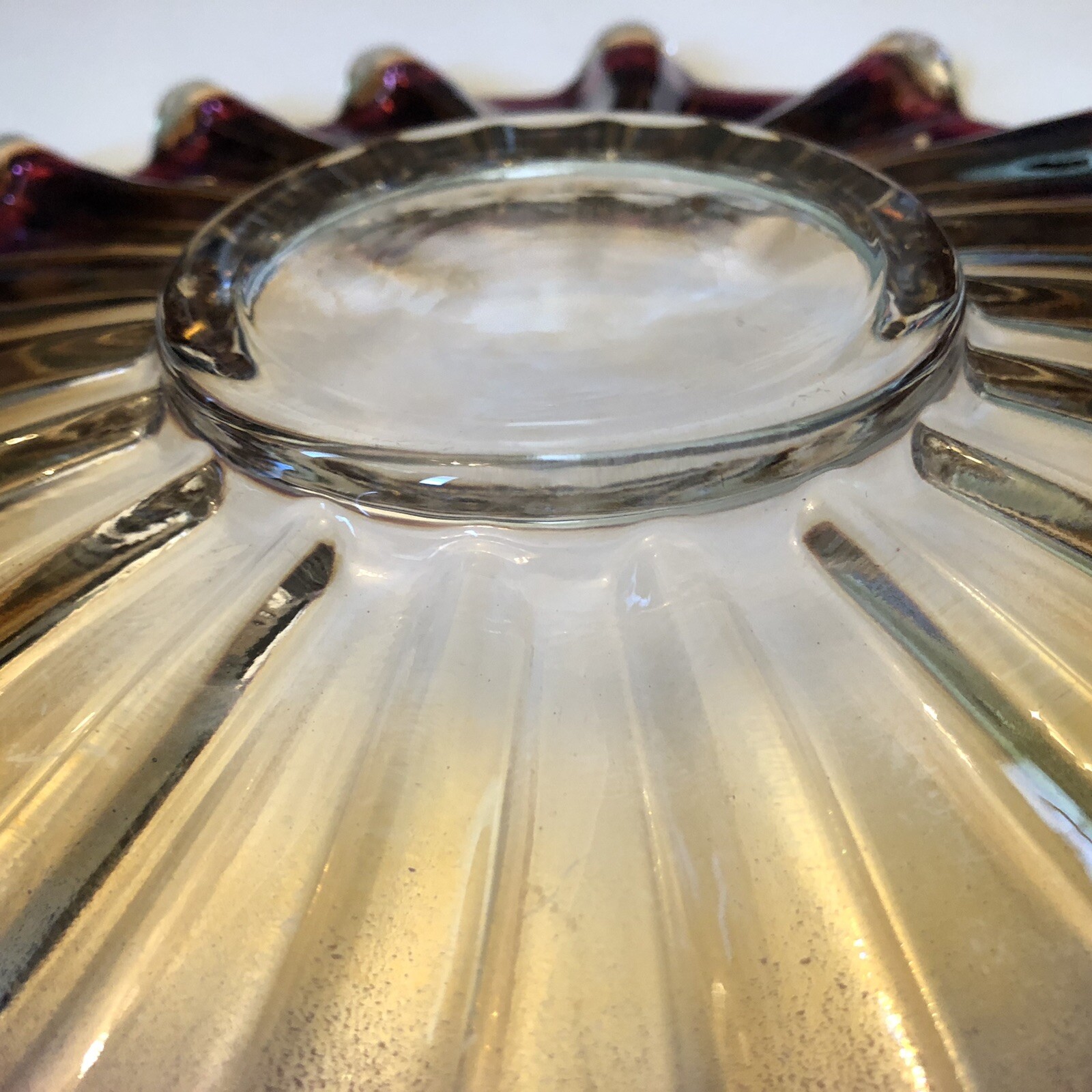 Vintage Federal Scalloped Edge Gem Tone Carnival Iridescent Celestial ...