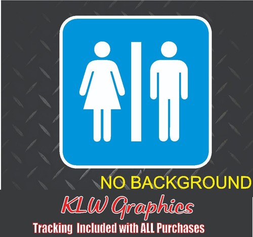 Unisex Toilet Sign Sticker Decal Safety Sign Car Vinyl Restaurants ...