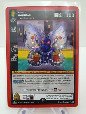 MetaZoo Magicast MOTHMAN Reverse Holo RH - Metapoo Promo #3/8 - Pack ...
