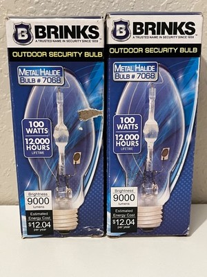 Brinks Outdoor Security Bulb #7068 100W. 9000 Lumens Long Lasting (2 ...