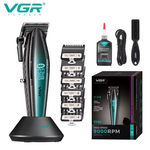 VGR Hair Clippers Men Cordless V-270 9000 RPM Professional Barber ...