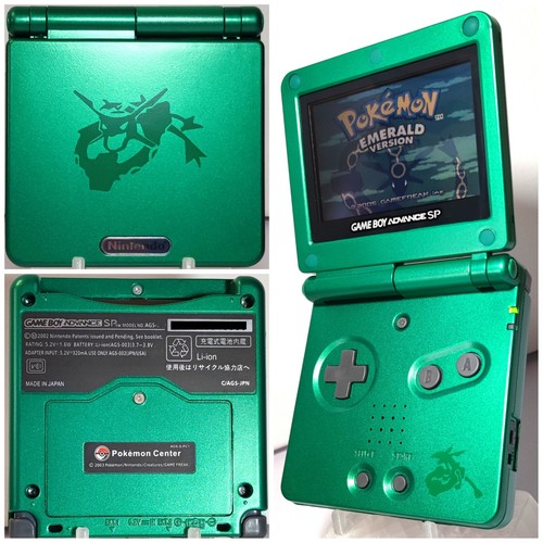 *MINT* Game Boy Advance SP Pokémon Rayquaza 💚 GBA SP Pokemon Emerald ...